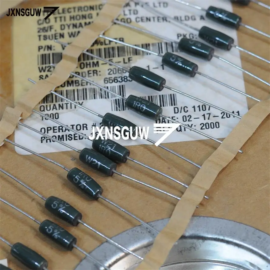 10PCS 새로운 welwyn W21 5% 3W1R 12x5MM 세라믹 권선 저항기 3W 1R 발열 저항 1R 3W 1ohm ...