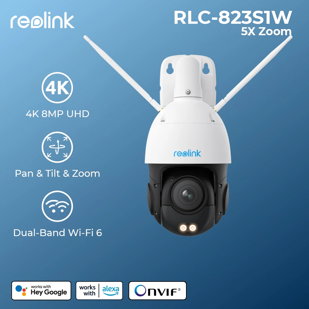 최다 리뷰 2024 요즘 sns에서 난리난 REOLINK 4K Wi-Fi 6 PTZ 보안 카메라 5X 광학 줌 팬 및 틸트 자동 ...