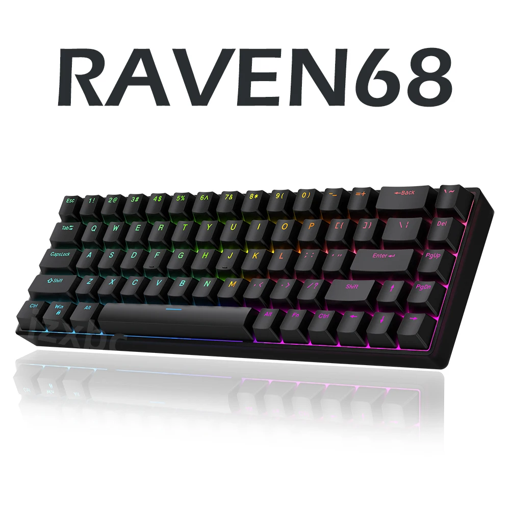 엄마들도 좋아하는 Raven68 교체 가능한 자기 스위치가 있는 유선 기계식 키보드 8K 반환 속도 사용자 정의 키 범위 빠른 ...